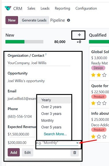 Generate Revenue using Odoo CRM's Recurring Plans | Numla
